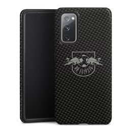 DeinDesign Galaxy S20 FE 5G Handy Panzer Handyh&uuml;lle robuste Outdoor H&uuml;lle Schutzh&uuml;lle gl&auml;nzend Carbon Metallic Look Rb Leipzig Tough Case
