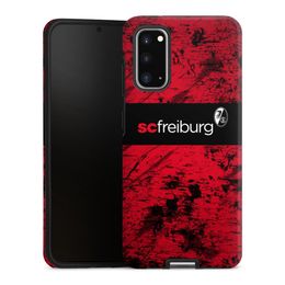 DeinDesign Galaxy S20 Handy Panzer Handyh&uuml;lle robuste Outdoor H&uuml;lle Schutzh&uuml;lle matt Official Licensed Product Sc Freiburg Logo Tough Case