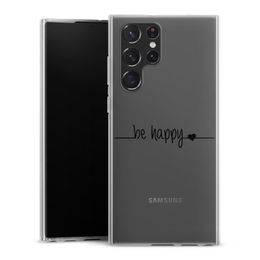 DeinDesign Galaxy S22 Ultra Handy Silikon H&uuml;lle Case transparent Handyh&uuml;lle Happiness Statement Motiv Ohne Hintergrund Silikon Case