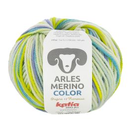 Arles Merino Color von Katia, Gelb/Gr&uuml;n/Mauve, aus Wolle