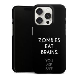 DeinDesign iPhone 15 Pro Handy Premium Case Smartphone Handyh&uuml;lle Schutzh&uuml;lle matt Statement Funny Zombie Premium Case