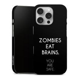 DeinDesign iPhone 16 Pro Handy Premium Case Smartphone Handyh&uuml;lle Schutzh&uuml;lle matt Statement Funny Zombie Premium Case