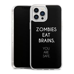 DeinDesign iPhone 13 Pro Max Handy Silikon H&uuml;lle Case transparent Handyh&uuml;lle Funny Zombie Statement Silikon Case