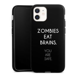 DeinDesign iPhone 12 mini Handy Silikon H&uuml;lle Case schwarz Handyh&uuml;lle Statement Funny Zombie