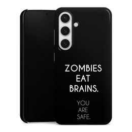 DeinDesign Galaxy S24 Handy Premium Case Smartphone Handyh&uuml;lle Schutzh&uuml;lle gl&auml;nzend Statement Funny Zombie Premium Case