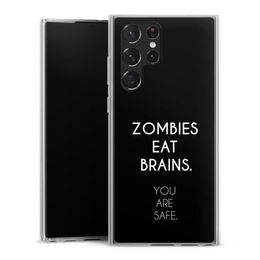 DeinDesign Galaxy S22 Ultra Handy Silikon H&uuml;lle Case transparent Handyh&uuml;lle Statement Funny Zombie Silikon Case