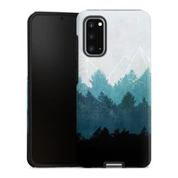 DeinDesign Galaxy S20 Handy Panzer Handyh&uuml;lle robuste Outdoor H&uuml;lle Schutzh&uuml;lle matt Tree Forrest Abstract Tough Case