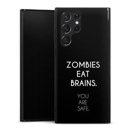 DeinDesign Galaxy S22 Ultra Handy Silikon H&uuml;lle Case schwarz Handyh&uuml;lle Statement Funny Zombie