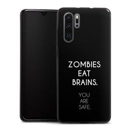 DeinDesign Huawei P30 Pro Handy Silikon H&uuml;lle Case schwarz Handyh&uuml;lle Statement Funny Zombie