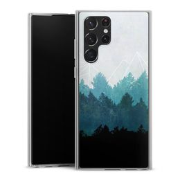 DeinDesign Galaxy S22 Ultra Handy Silikon H&uuml;lle Case transparent Handyh&uuml;lle Tree Forrest Abstract Silikon Case