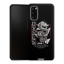 DeinDesign Galaxy S20 Handy Panzer Handyh&uuml;lle robuste Outdoor H&uuml;lle Schutzh&uuml;lle matt Ocean Dragon Japan Tough Case