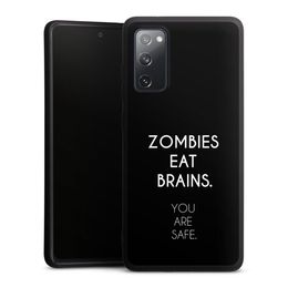 DeinDesign Galaxy S20 FE Handy Premium Silikon H&uuml;lle Handyh&uuml;lle schwarz Case Zombie Statement Funny Silikon Premium Case