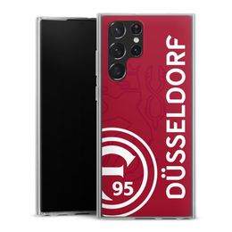 DeinDesign Galaxy S22 Ultra Handy Silikon H&uuml;lle Case transparent Handyh&uuml;lle Lettering F95 Fortuna D&uuml;sseldorf Silikon Case