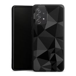 DeinDesign Galaxy A52s 5G Handy Premium Silikon H&uuml;lle Handyh&uuml;lle schwarz Case Muster Abstract Geometric Silikon Premium Case