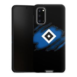 DeinDesign Galaxy S20 Handy Panzer Handyh&uuml;lle robuste Outdoor H&uuml;lle Schutzh&uuml;lle matt Official Licensed Product Hsv Hamburger Sv Tough Case