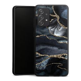 DeinDesign Galaxy A52s 5G Handy Premium Silikon H&uuml;lle Handyh&uuml;lle schwarz Case Marble Glitzer Trends Silikon Premium Case