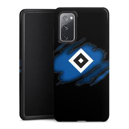 DeinDesign Galaxy S20 FE 5G Handy Panzer Handyh&uuml;lle robuste Outdoor H&uuml;lle Schutzh&uuml;lle gl&auml;nzend Official Licensed Product Hsv Hamburger Sv Tough Case