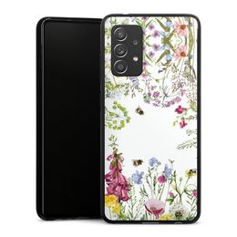 DeinDesign Galaxy A52s 5G Handy Silikon H&uuml;lle Case schwarz Handyh&uuml;lle Meadow Nature Flowers