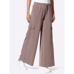 Heine Witt Damen Jerseyhose mit Cargo-Taschen, taupe, Gr&ouml;&szlig;e 38