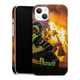 DeinDesign iPhone 13 Handy Premium Case Smartphone Handyh&uuml;lle Schutzh&uuml;lle matt Life Saver Fire Fighters Fire Premium Case