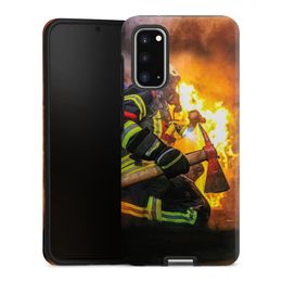 DeinDesign Galaxy S20 Handy Panzer Handyh&uuml;lle robuste Outdoor H&uuml;lle Schutzh&uuml;lle matt Fire Fighters Fire Life Saver Tough Case