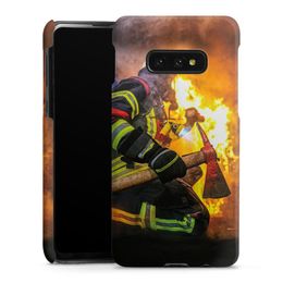 DeinDesign Galaxy S10e Handy Premium Case Smartphone Handyh&uuml;lle Schutzh&uuml;lle matt Life Saver Fire Fighters Fire Premium Case