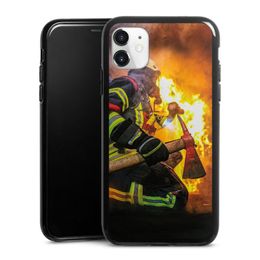 DeinDesign iPhone 11 Handy Silikon H&uuml;lle Case schwarz Handyh&uuml;lle Fire Fighters Fire Life Saver