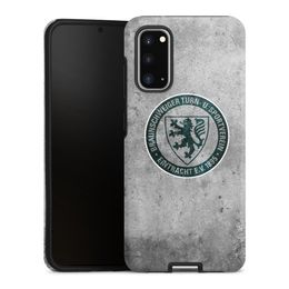 DeinDesign Galaxy S20 Handy Panzer Handyh&uuml;lle robuste Outdoor H&uuml;lle Schutzh&uuml;lle matt Concrete Eintracht Braunschweig Logo Tough Case