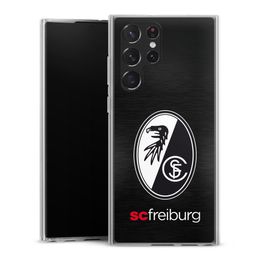 DeinDesign Galaxy S22 Ultra Handy Silikon H&uuml;lle Case transparent Handyh&uuml;lle Scratch Official Licensed Product Sc Freiburg Silikon Case
