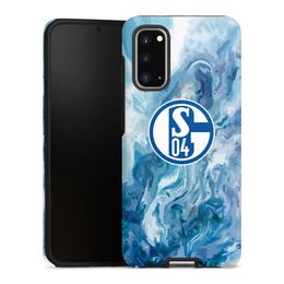 DeinDesign Galaxy S20 Handy Panzer Handyh&uuml;lle robuste Outdoor H&uuml;lle Schutzh&uuml;lle matt Logo Fc Schalke 04 Merchandise Tough Case