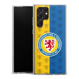 DeinDesign Galaxy S22 Ultra Handy Silikon H&uuml;lle Case transparent Handyh&uuml;lle Logo Eintracht Braunschweig Official Licensed Product Silikon Case