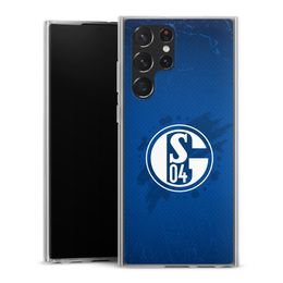 DeinDesign Galaxy S22 Ultra Handy Silikon H&uuml;lle Case transparent Handyh&uuml;lle Official Licensed Product Fc Schalke 04 Schalke 04 Silikon Case