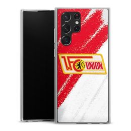 DeinDesign Galaxy S22 Ultra Handy Silikon H&uuml;lle Case transparent Handyh&uuml;lle 1. Fc Union Berlin Logo Official Licensed Product Silikon Case