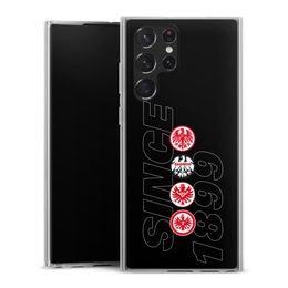 DeinDesign Galaxy S22 Ultra Handy Silikon H&uuml;lle Case transparent Handyh&uuml;lle Eagle Logo Eintracht Frankfurt Silikon Case
