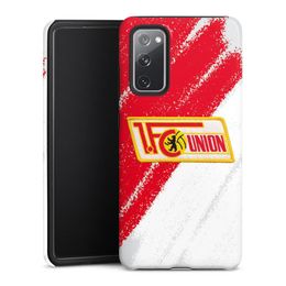 DeinDesign Galaxy S20 FE 5G Handy Panzer Handyh&uuml;lle robuste Outdoor H&uuml;lle Schutzh&uuml;lle gl&auml;nzend Official Licensed Product Logo 1. Fc Union Berlin Tough Case