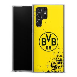 DeinDesign Galaxy S22 Ultra Handy Silikon H&uuml;lle Case transparent Handyh&uuml;lle Borussia Dortmund Borusse Official Licensed Product Silikon Case