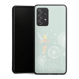 DeinDesign Galaxy A52s 5G Handy Premium Silikon H&uuml;lle Handyh&uuml;lle schwarz Case Disney Tinkerbells Dandelion Silikon Premium Case
