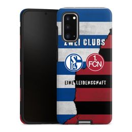 DeinDesign Galaxy S20 Handy Panzer Handyh&uuml;lle robuste Outdoor H&uuml;lle Schutzh&uuml;lle matt Friendship 1. Fc N&uuml;rnberg Fc Schalke 04 Tough Case