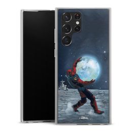 DeinDesign Galaxy S22 Ultra Handy Silikon H&uuml;lle Case transparent Handyh&uuml;lle Moon Marvel Deadpool Silikon Case