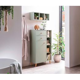 Tchibo - Highboard &raquo;Bjarne&laquo; - 60x33x113,5cm - braun - Holz / Metall