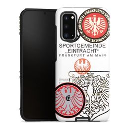 DeinDesign Galaxy S20 Handy Panzer Handyh&uuml;lle robuste Outdoor H&uuml;lle Schutzh&uuml;lle matt Official Licensed Product Retro Eintracht Frankfurt Tough Case