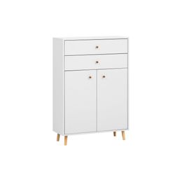 Tchibo - Kommode &raquo;Bjarne&laquo; - 77x33x113,5cm - braun - Holz / Eichenholz / Metall