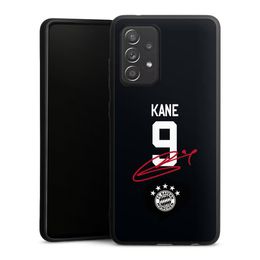 DeinDesign Galaxy A52s 5G Handy Premium Silikon H&uuml;lle Handyh&uuml;lle schwarz Case Jersey Harry Kane Fc Bayern M&uuml;nchen Silikon Premium Case