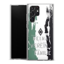 DeinDesign Galaxy S22 Ultra Handy Silikon H&uuml;lle Case transparent Handyh&uuml;lle Borussia M&ouml;nchengladbach Official Licensed Product Statement Silikon Case