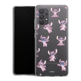 DeinDesign Galaxy A32 4G Handy Silikon H&uuml;lle Case transparent Handyh&uuml;lle Lilo & Stitch Angel Disney Silikon Case