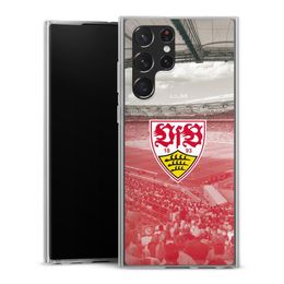 DeinDesign Galaxy S22 Ultra Handy Silikon H&uuml;lle Case transparent Handyh&uuml;lle Stadium Vfb Stuttgart Official Licensed Product Silikon Case