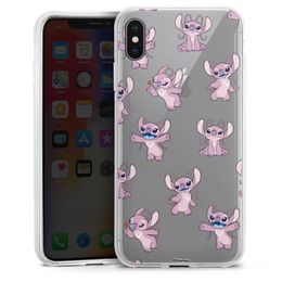 DeinDesign iPhone Xs Max Handy Silikon H&uuml;lle Case transparent Handyh&uuml;lle Lilo & Stitch Angel Disney Silikon Case