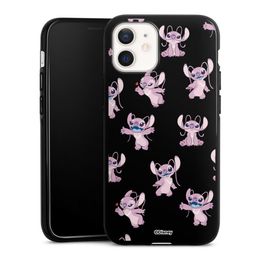 DeinDesign iPhone 12 mini Handy Silikon H&uuml;lle Case schwarz Handyh&uuml;lle Lilo & Stitch Angel Disney