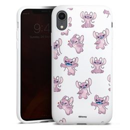 DeinDesign iPhone Xr Handy Silikon H&uuml;lle Case wei&szlig; Handyh&uuml;lle Lilo & Stitch Angel Disney Silikon Case
