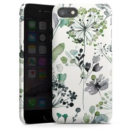 DeinDesign iPhone SE (2020) Handy Premium Case Smartphone Handyh&uuml;lle Schutzh&uuml;lle gl&auml;nzend Flowers Eukalyptus Water Colour Premium Case